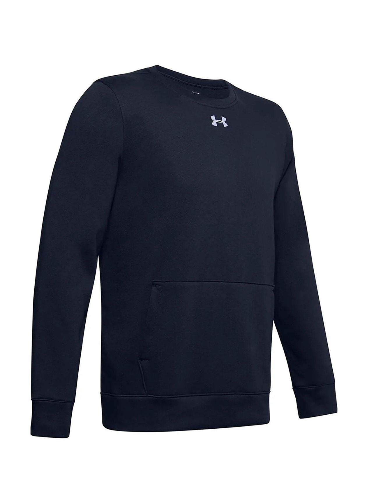 Under Armour Midnight Navy / White Men's Hustle Fleece Crew Sweatshirt ...