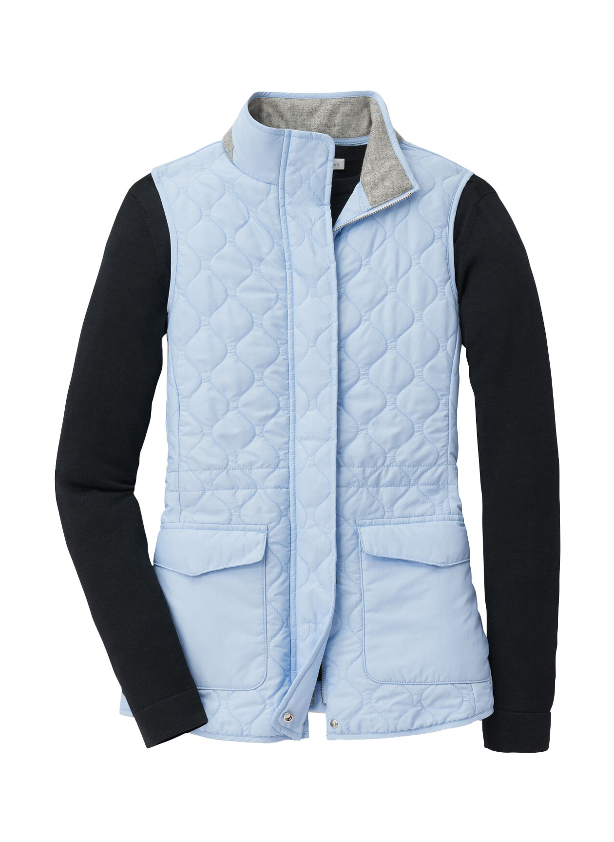 Women's Peter Millar Ice Blue Addison Quilted Travel Vest | Peter Millar