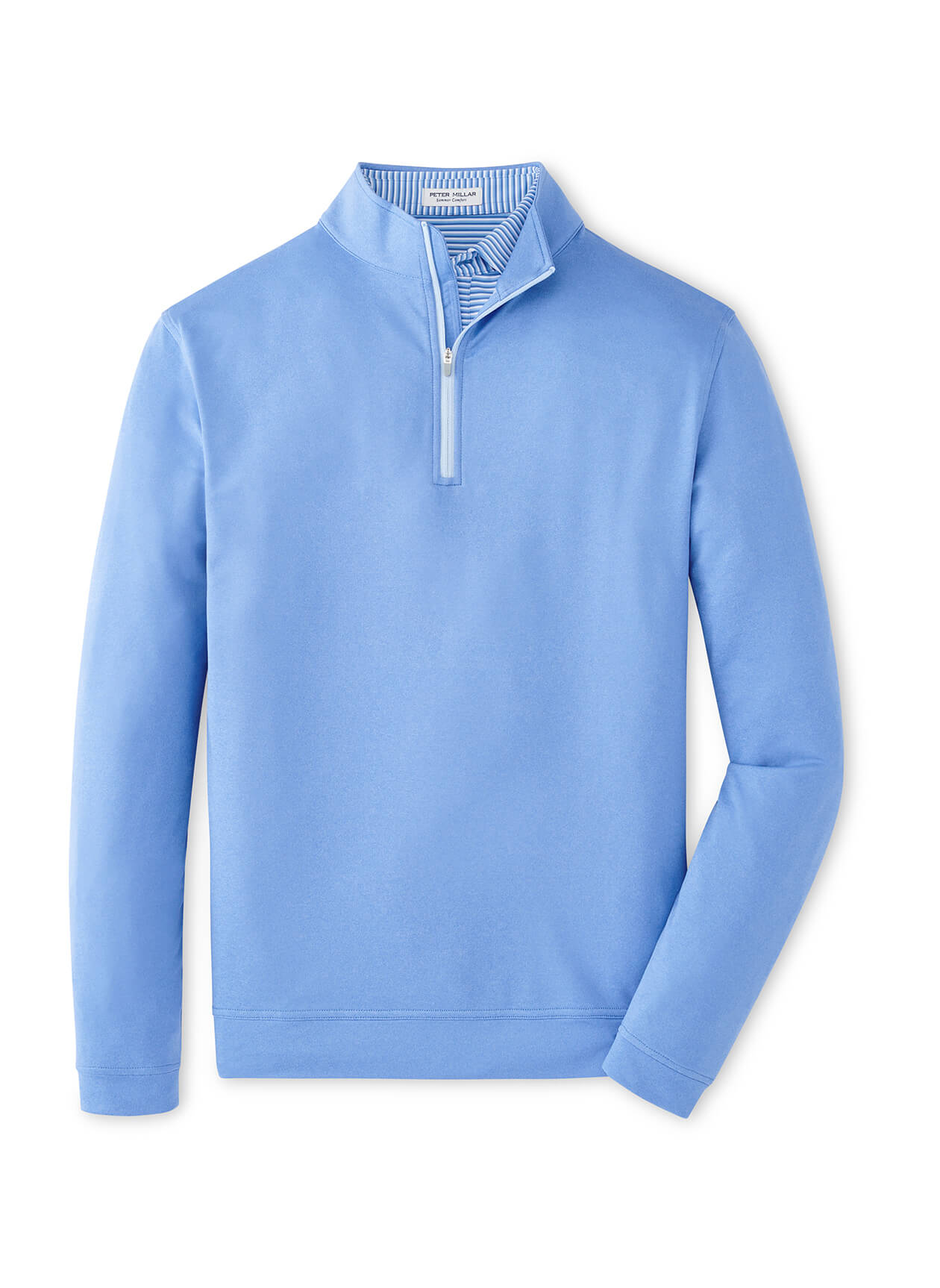 Peter Millar Men's Blue Sea Perth Performance Melange Quarter-Zip ...